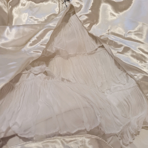 Vintage | Dresses | Vintage 4s Satin Wedding Dress With Pretty Beading ...